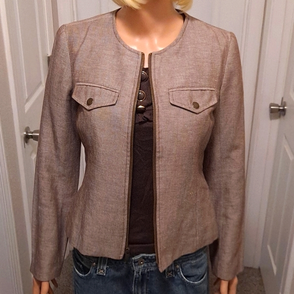 ISAAC MIZRAHI for Target | Jackets & Coats | Crew Neck Zip Front Crop ...